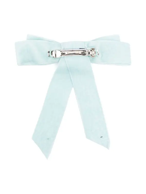PARLOR Velvet Bow Hair Clip - Blue