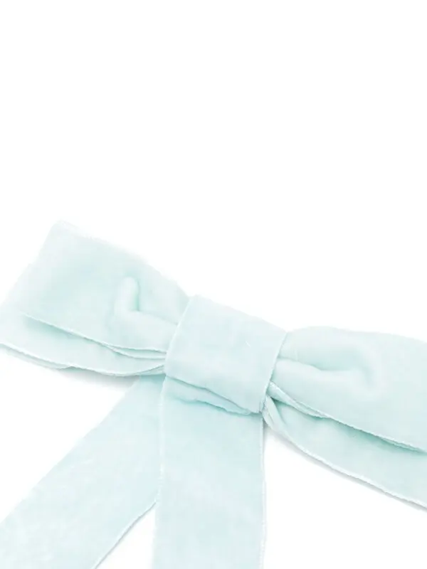 PARLOR Velvet Bow Hair Clip - Blue