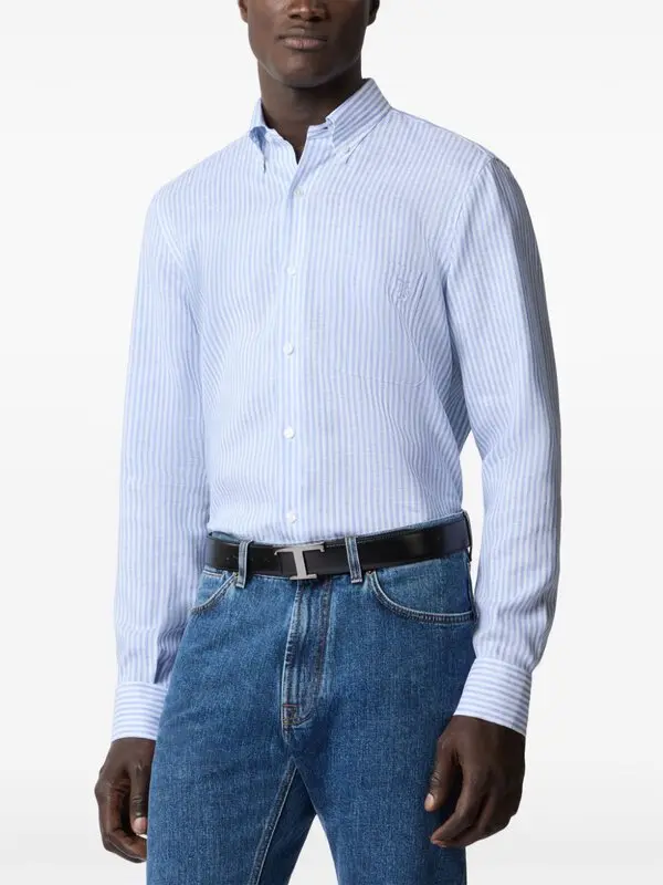 TOD'S Striped Linen Shirt