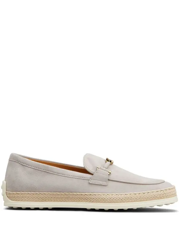 TOD'S Leather Loafers - Grey