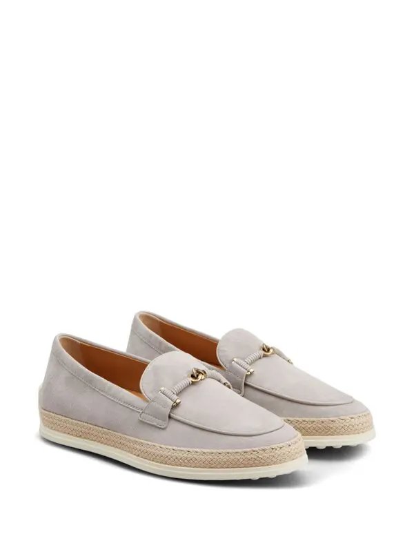 TOD'S Leather Loafers - Grey