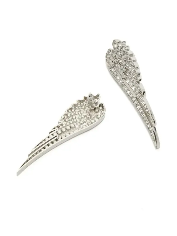 Palm Angels Crystal Wing Earrings
