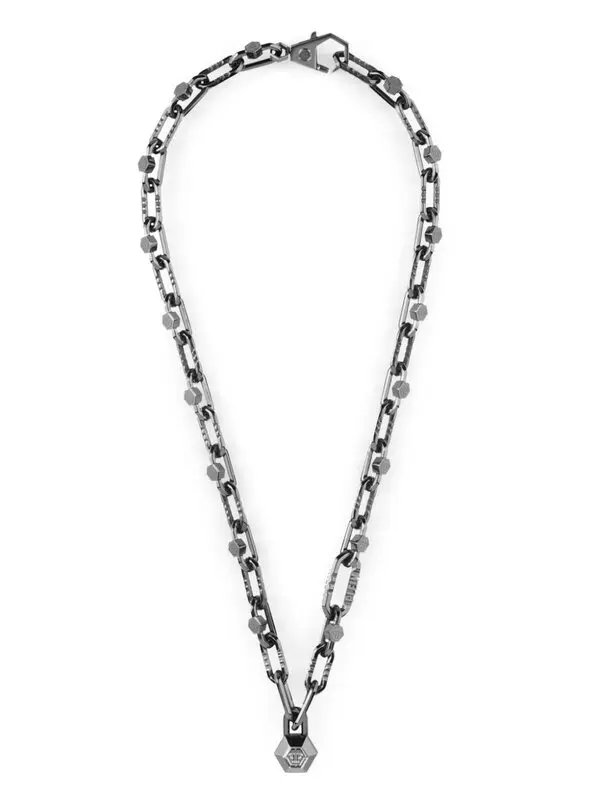 Philipp Plein Edge Necklace - Black