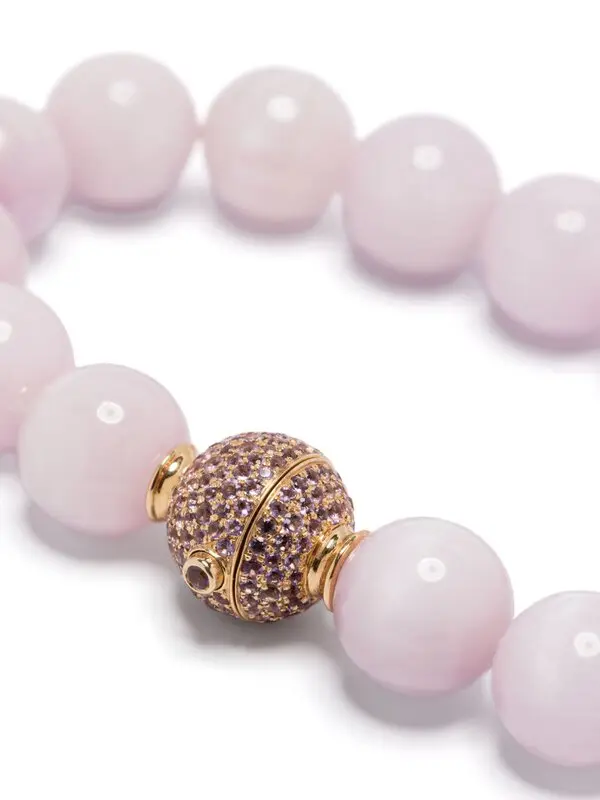 OCTAVIA ELIZABETH 18kt Yellow Gold Kunzite And Amethyst Orb Bracelet