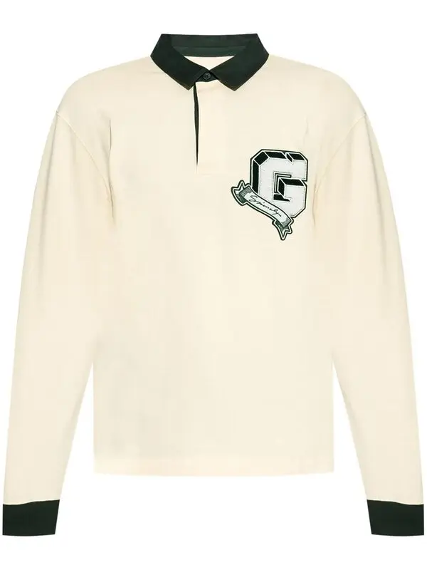 Givenchy Logo-patch Polo Shirt - Neutrals