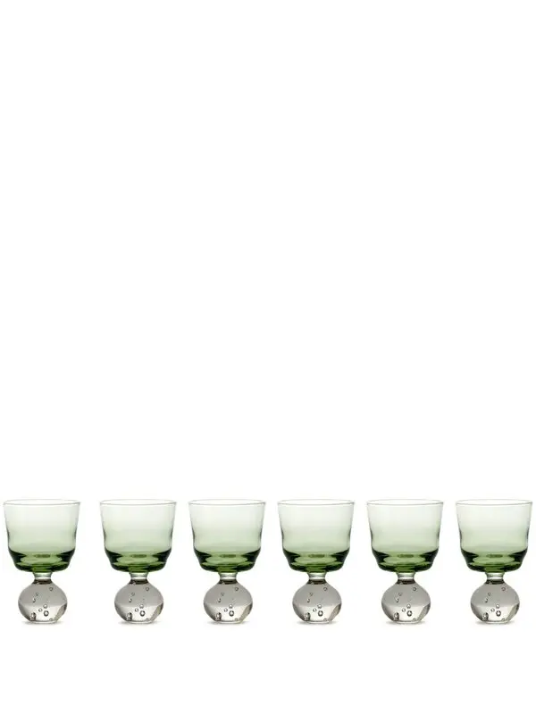 SERAX X Bela Silva Eternal Snow Small Stemmed Glass - Green