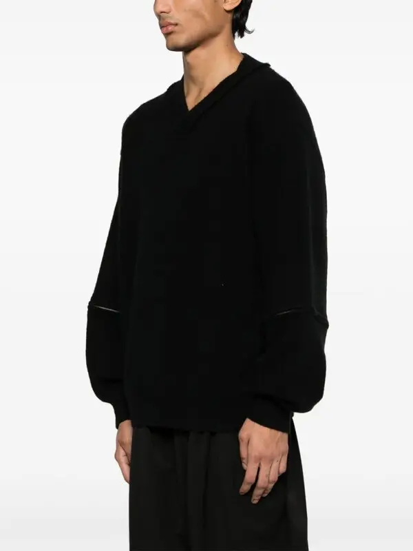 SONGZIO Ribbed V-neck Sweater