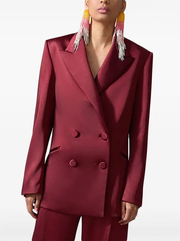 Carolina Herrera Double-breasted Satin Blazer