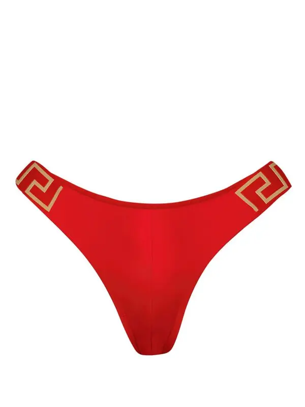 Versace Greca Detailing Bikini Bottoms - Red