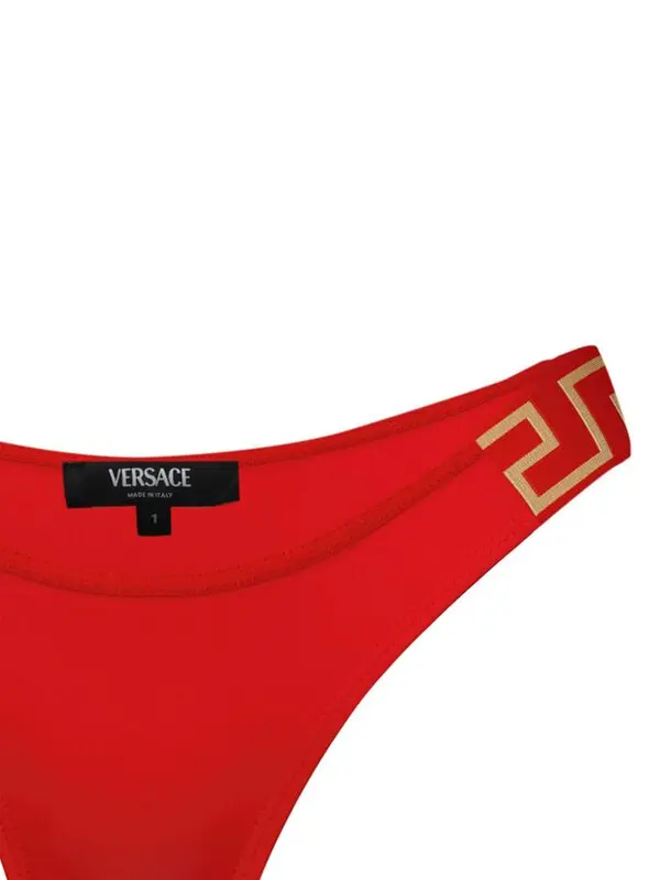 Versace Greca Detailing Bikini Bottoms - Red