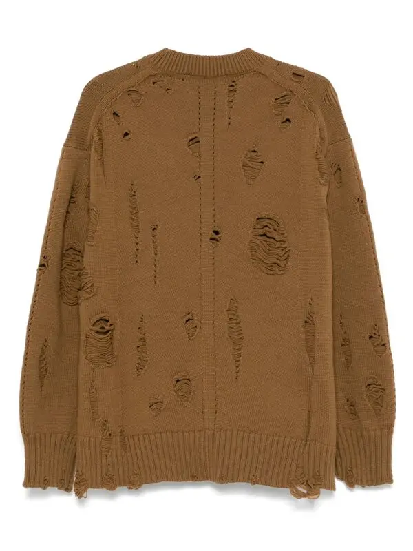 Junya Watanabe X Comme Des Garçons Ripped-detailed Sweater