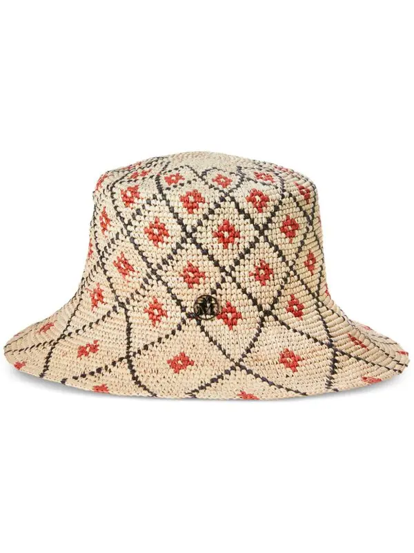 MAISON MICHEL Ludi Bucket Hat - Neutrals