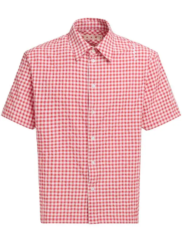 Marni Check Pattern Shirt - Red