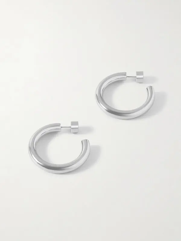 JENNIFER FISHER Natasha Mini -plated Hoop Earrings - Silver