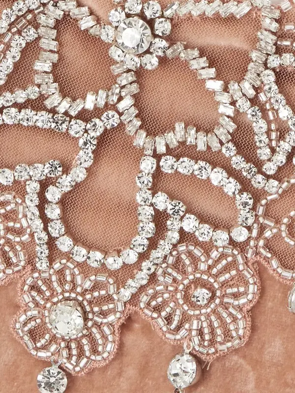Rabanne Embellished Velvet Mini Dress