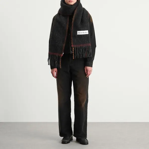 Acne Studios Vally Solid Scarf - Black