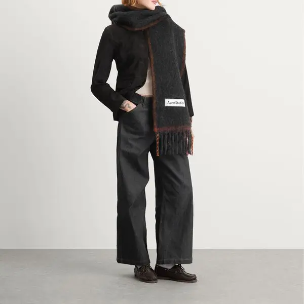 Acne Studios Vally Solid Scarf - Black