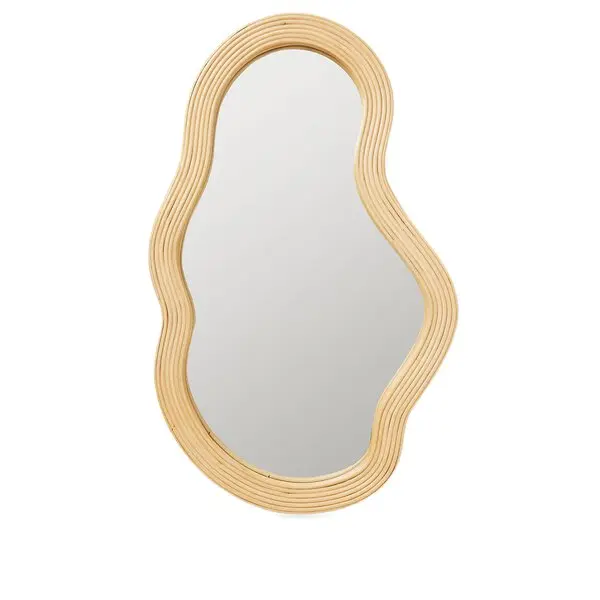 FERM LIVING Pond Rattan Mirror Medium - Natural