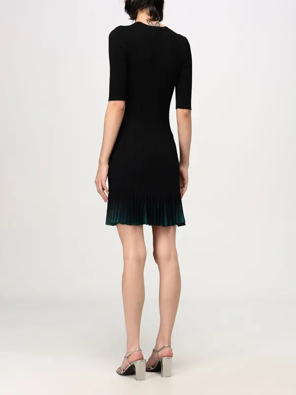 Emporio Armani Ribbed Knit Dress In Black - 31% Off | Editorialist