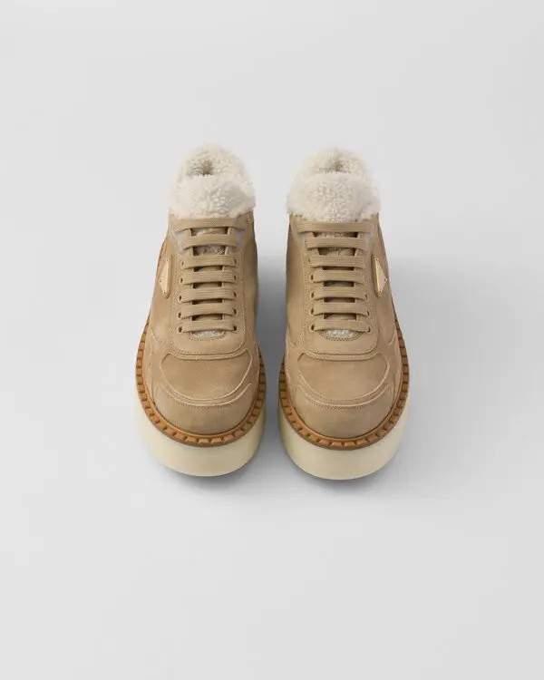 Prada Suede Mid-top Sneakers