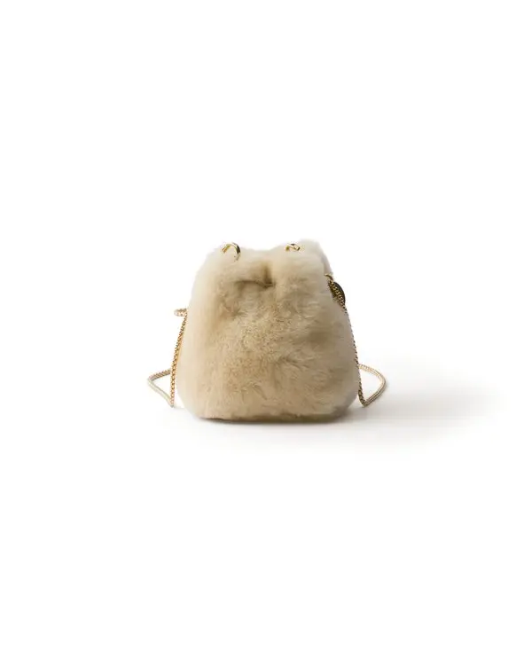 Prada Sheepskin Mini Pouch - Neutral