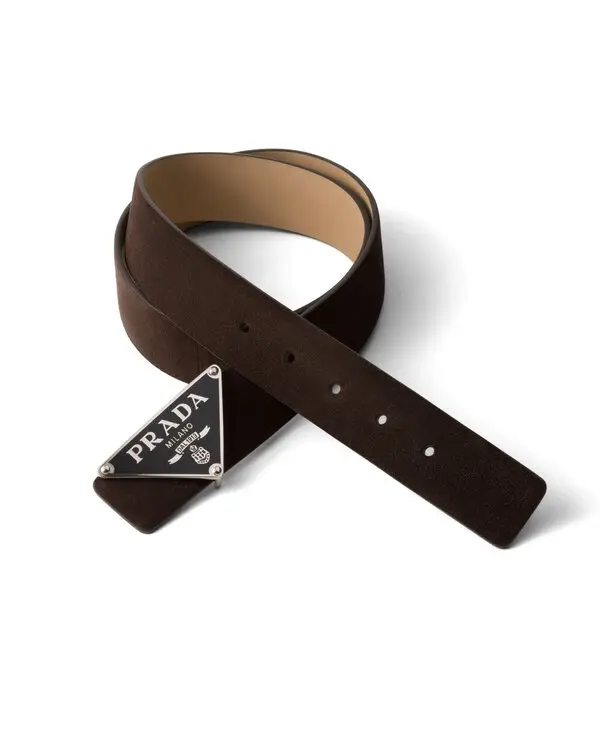 Prada Suede Belt Strap - Brown