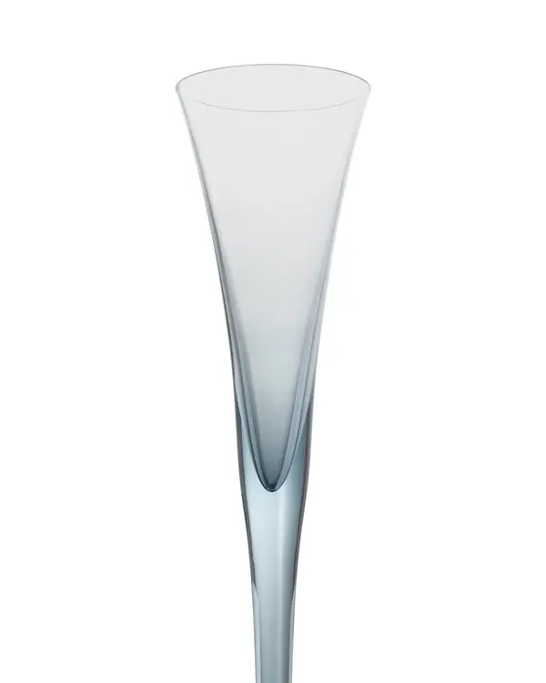 Prada Set Of Two Crystal Flutes - Blue