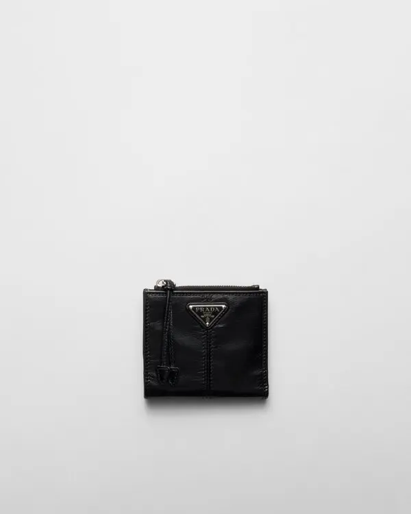 Prada Small Leather Wallet - Black