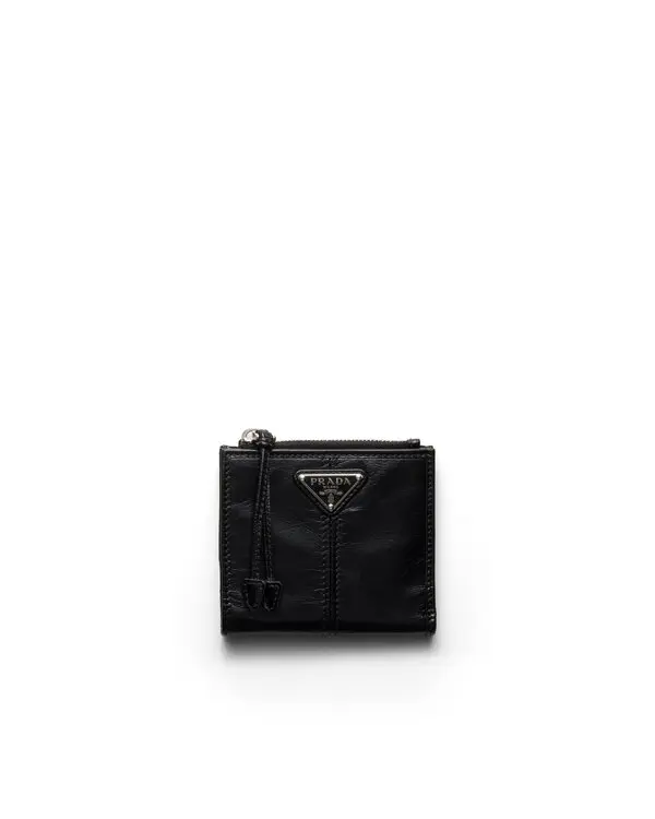 Prada Small Leather Wallet - Black