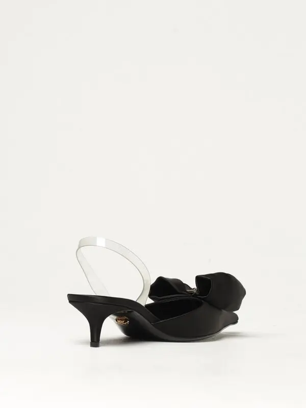 Versace Satin Bow Slingback Pumps
