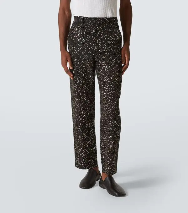 BODE Glitter Faille Straight Leg Pants