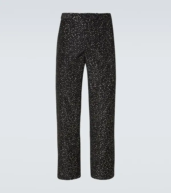 BODE Glitter Faille Straight Leg Trousers