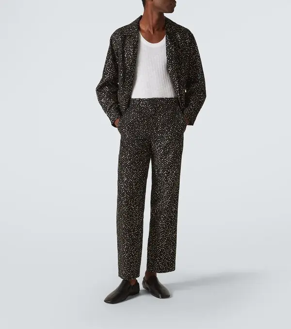 BODE Glitter Faille Straight Leg Trousers