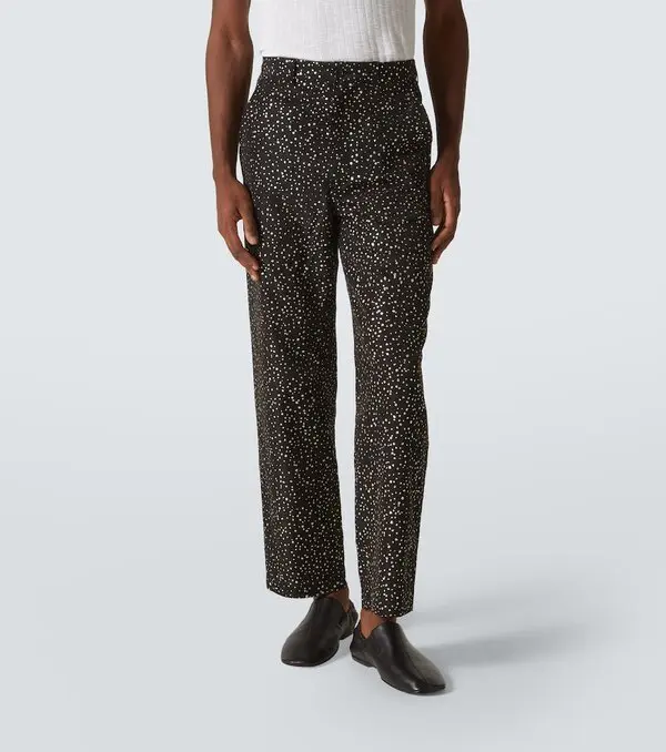 BODE Glitter Faille Straight Leg Trousers