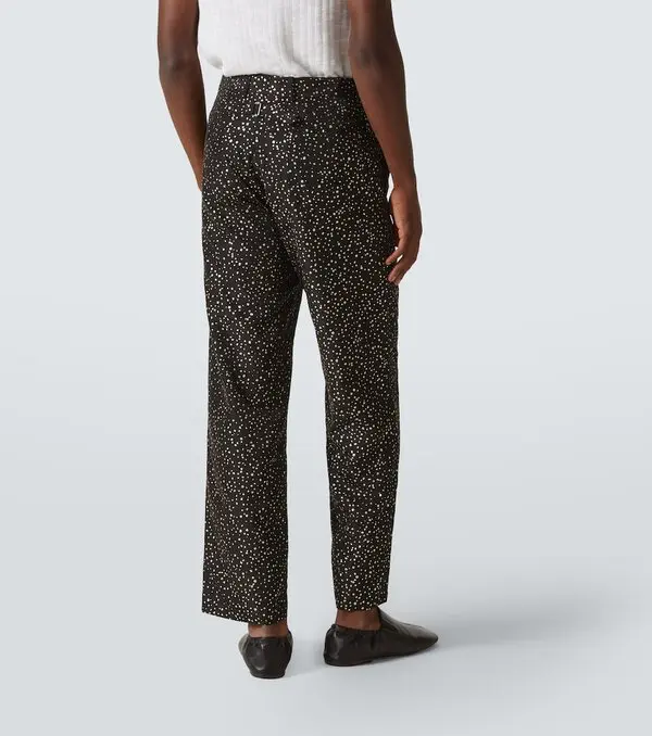BODE Glitter Faille Straight Leg Trousers