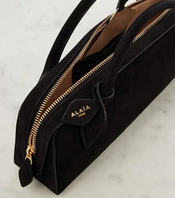Alaïa Le Teckel Suede Clutch - Black