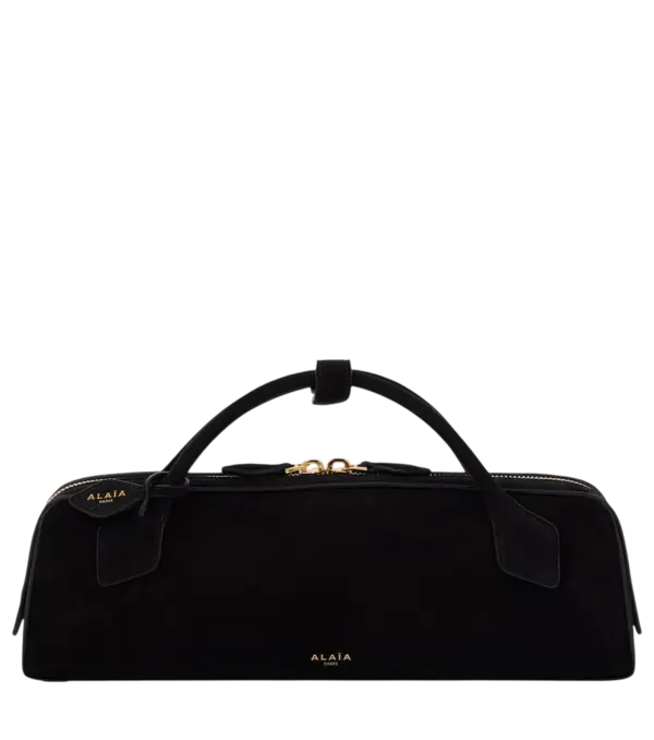 Alaïa Le Teckel Suede Clutch - Black