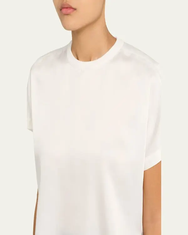 Simkhai Addy Short-sleeve Knit T-shirt - White