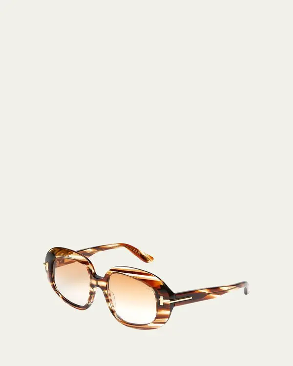 TOM FORD Icon Collection Round Sunglasses - Colhav/brng