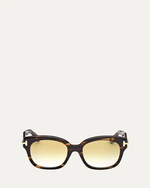 TOM FORD Icon Collection Round Sunglasses - Hrno/brng