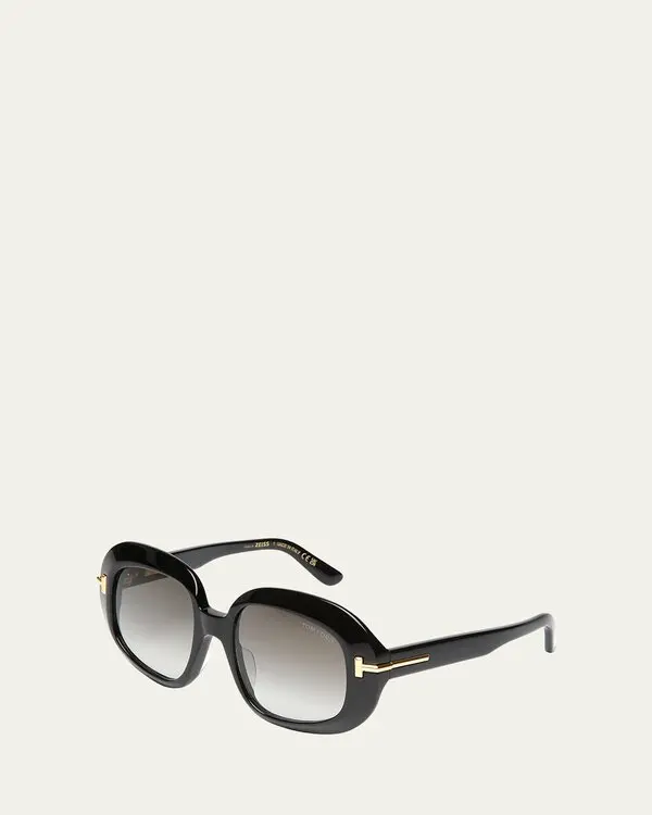 TOM FORD Icon Collection Round Sunglasses - Sblk/smkg