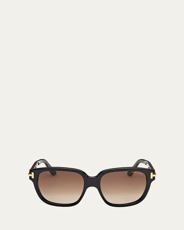 TOM FORD Icon Collection Round Sunglasses - Shiny Black