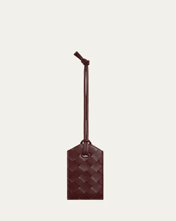 Bottega Veneta Intrecciato Leather Tag Holder On Strap