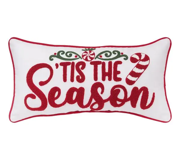 VALERIE PARR HILL Tis The Season Candy Cane Pillow Valerie - One-color