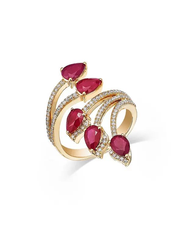 Bloomingdale'S 14k Yellow Gold Ruby Ring - Red/gold