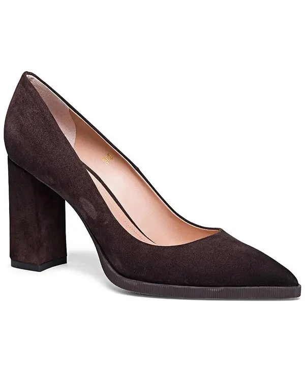 Santoni Estelle Suede Rubber Sole Pump