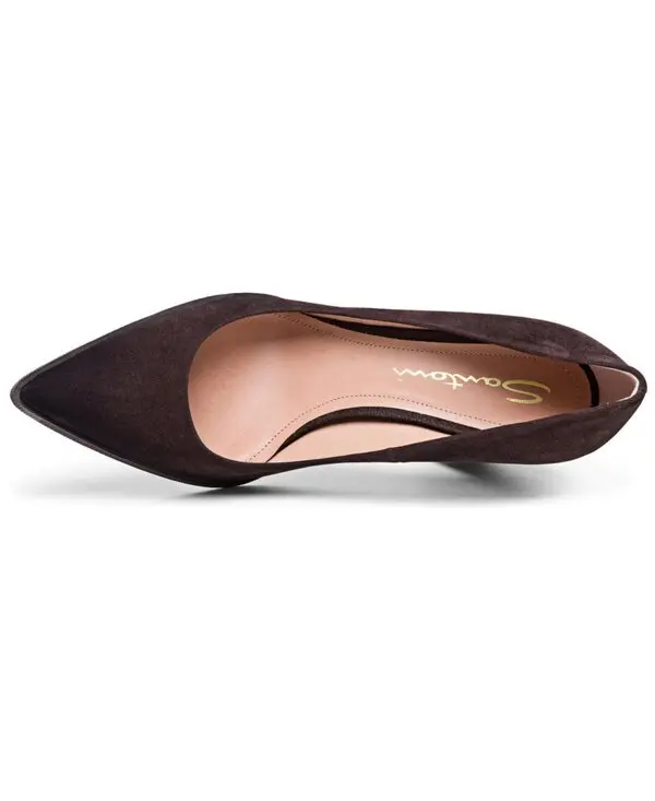 Santoni Estelle Suede Rubber Sole Pump