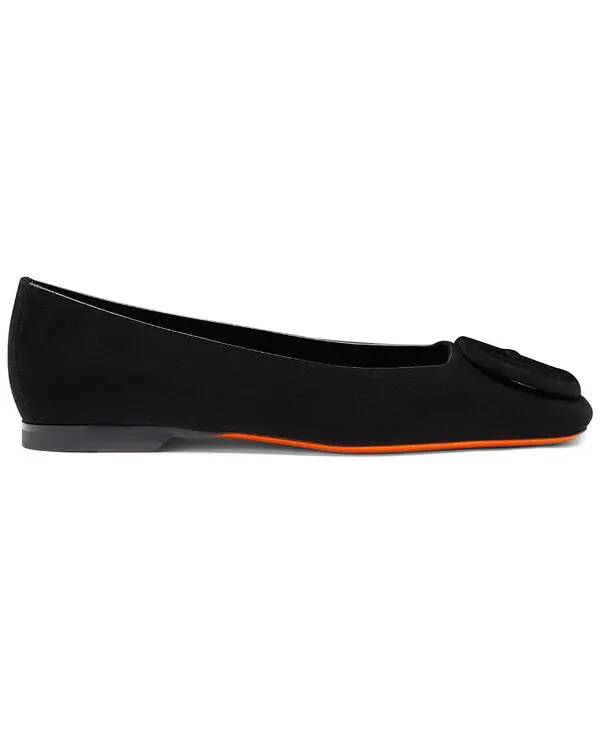 Santoni Maya Suede Ballerina Flat