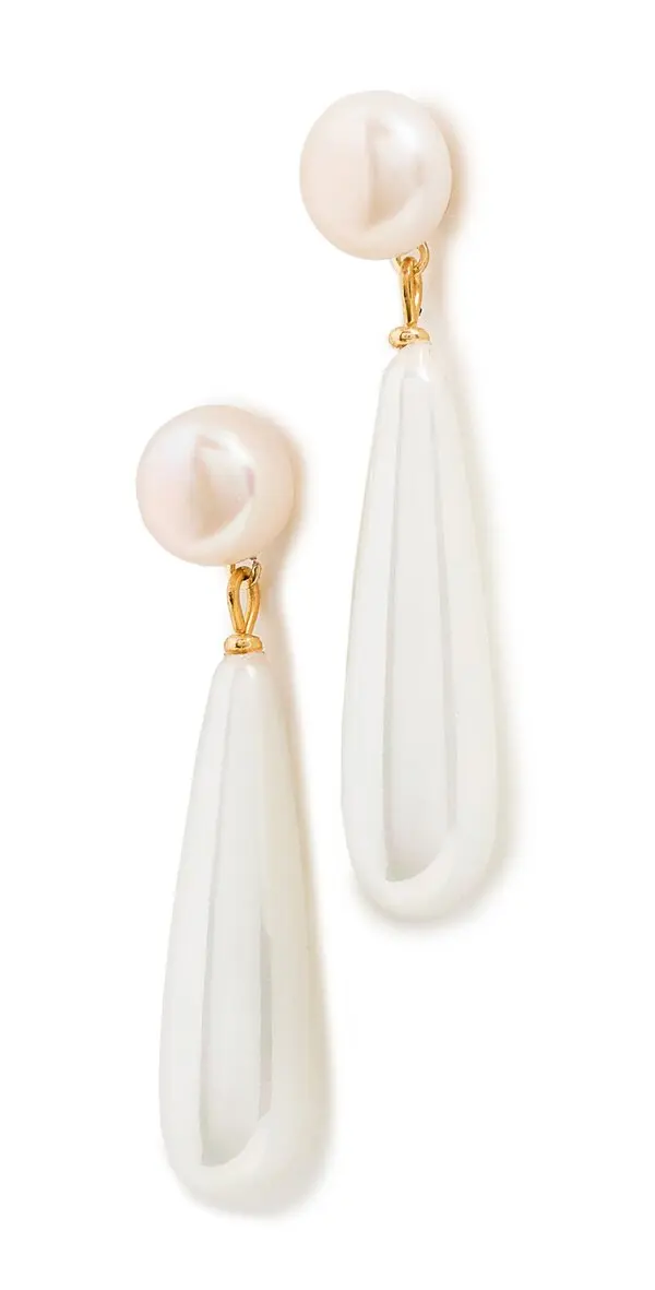 Shashi Linnea Earrings - Pearl