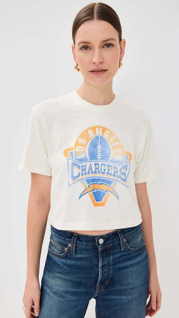 Junk Food Chargers Mock Neck Crop T-shirt